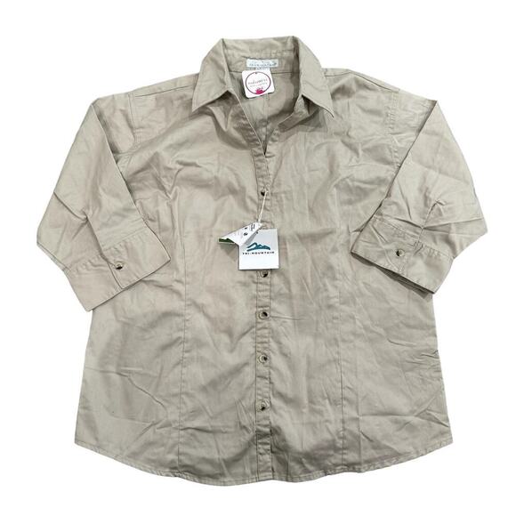Tri-Mountain | Tops | Tri Mountain Womens Button Down Half Sleeve In ...
